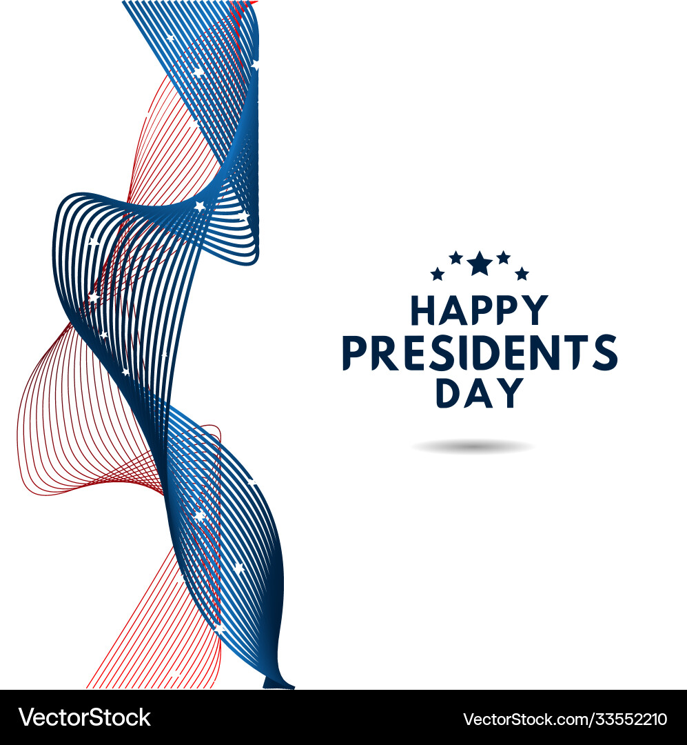 Happy presidents day template design Royalty Free Vector