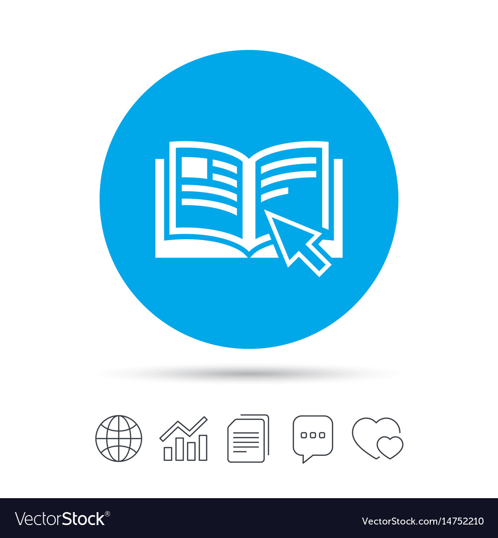 Instruction sign icon manual book symbol Vector Image