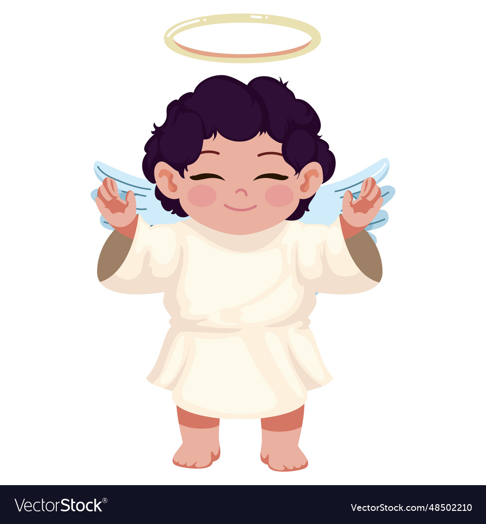 Little Angel Adorable Icon Royalty Free Vector Image