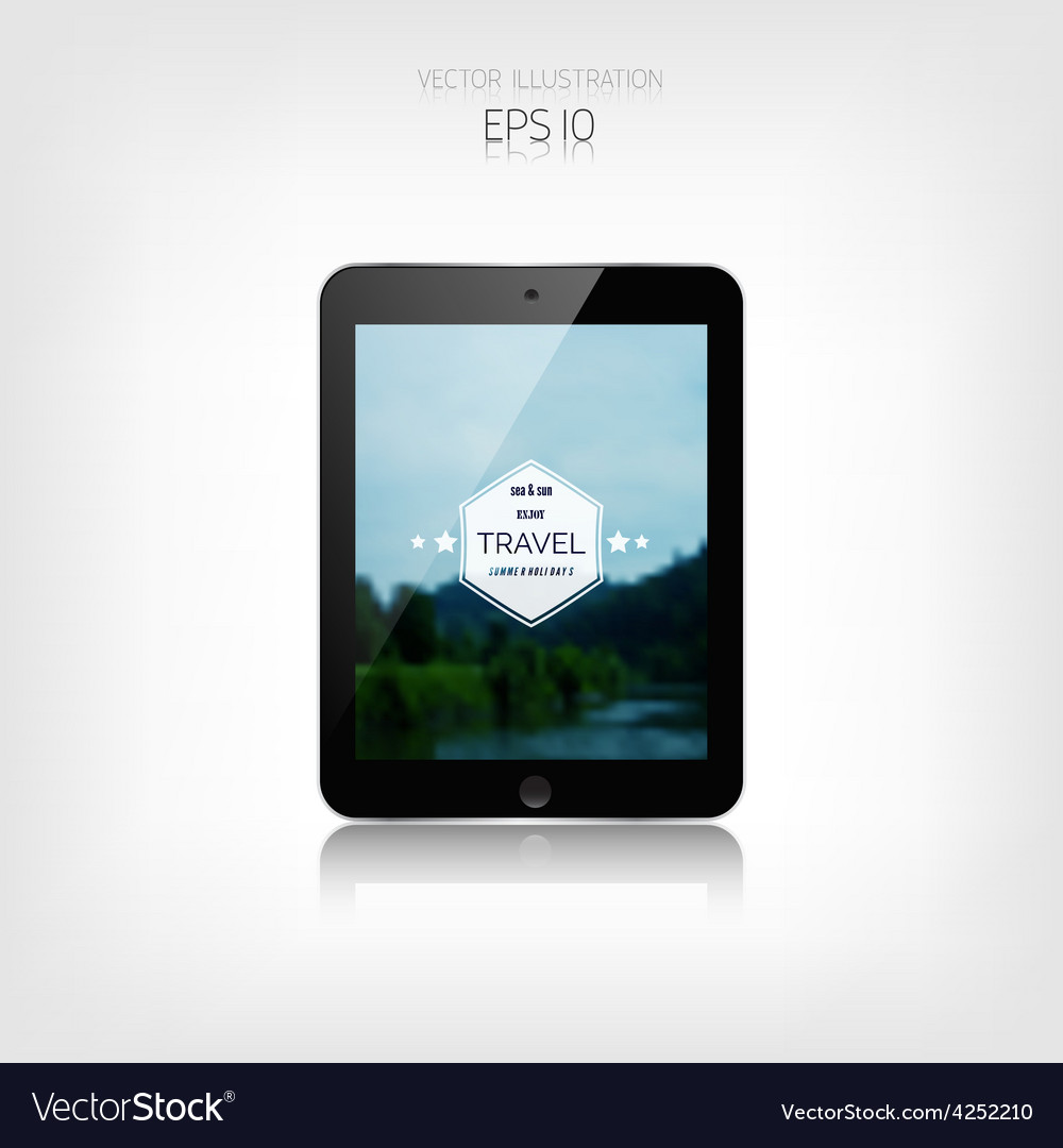 Responsive hipster travel web design adaptive Vector Image