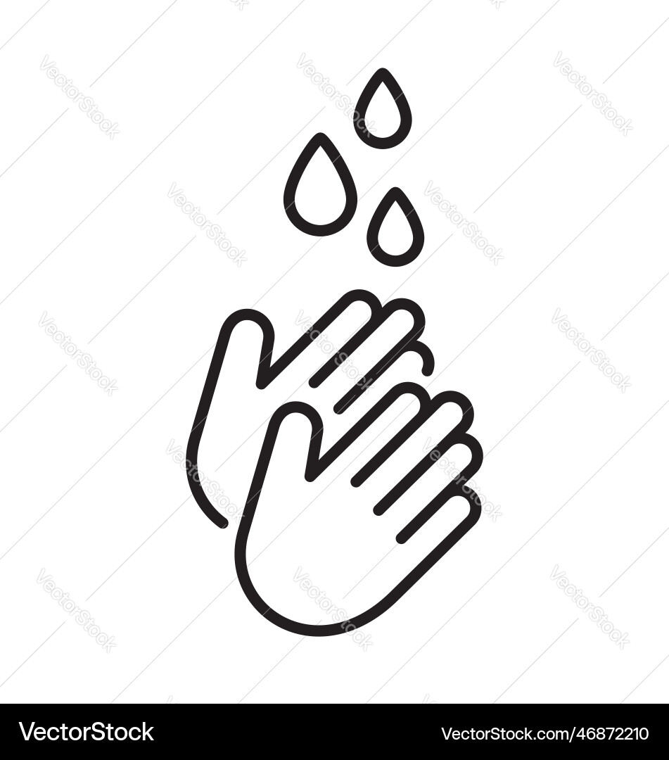 Simple hands washing disinfectant symbol Vector Image