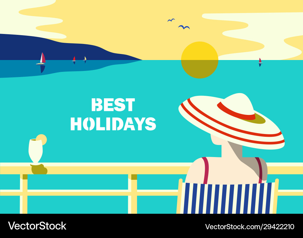 Summer holidays poster Royalty Free Vector Image
