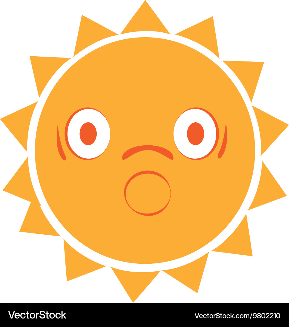 Sun funny cartoon graphic design Royalty Free Vector Image
