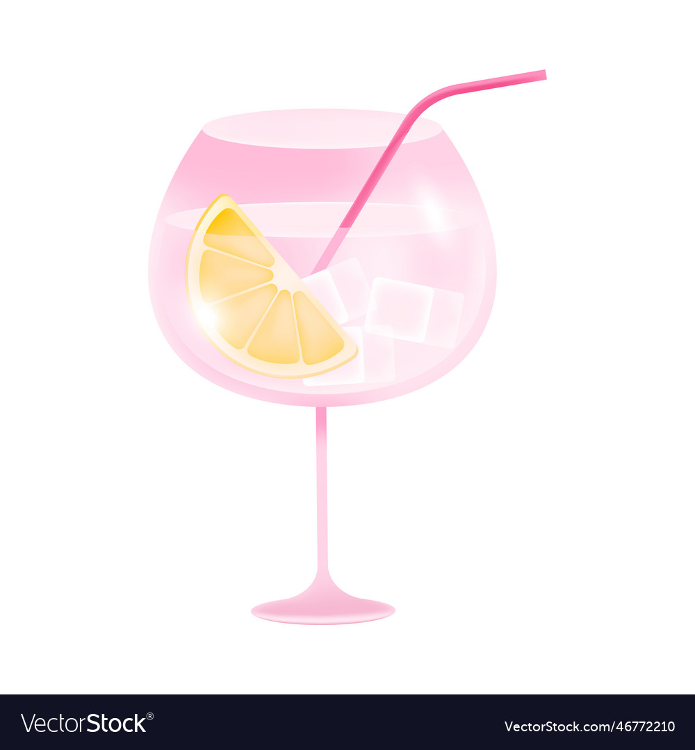Three-dimensional transparent pink glass Vector Image Three-dimensional transparent pink glass Vector Image