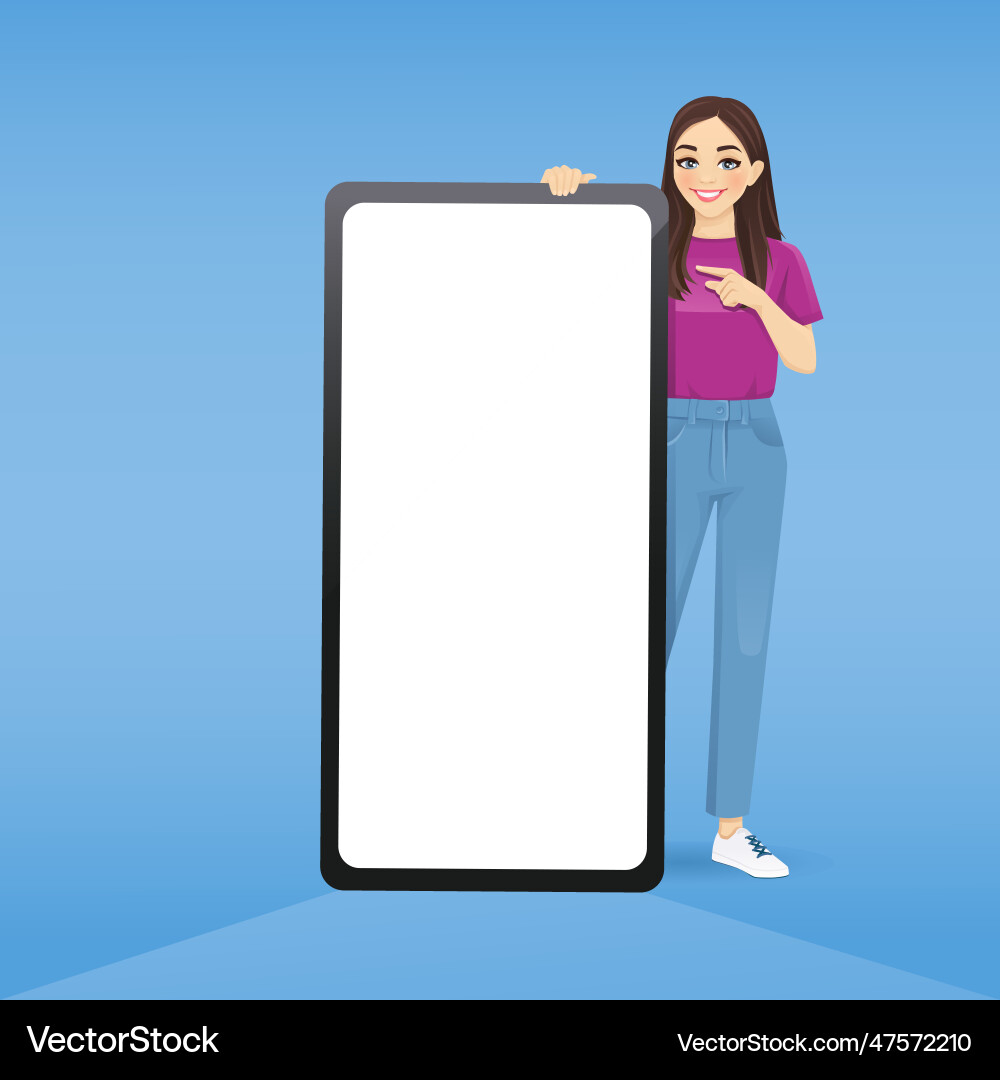 Woman with phone sitting Royalty Free Vector Image