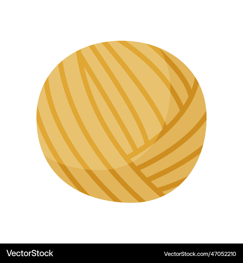Yellow yarn ball cartoon Royalty Free Vector Image
