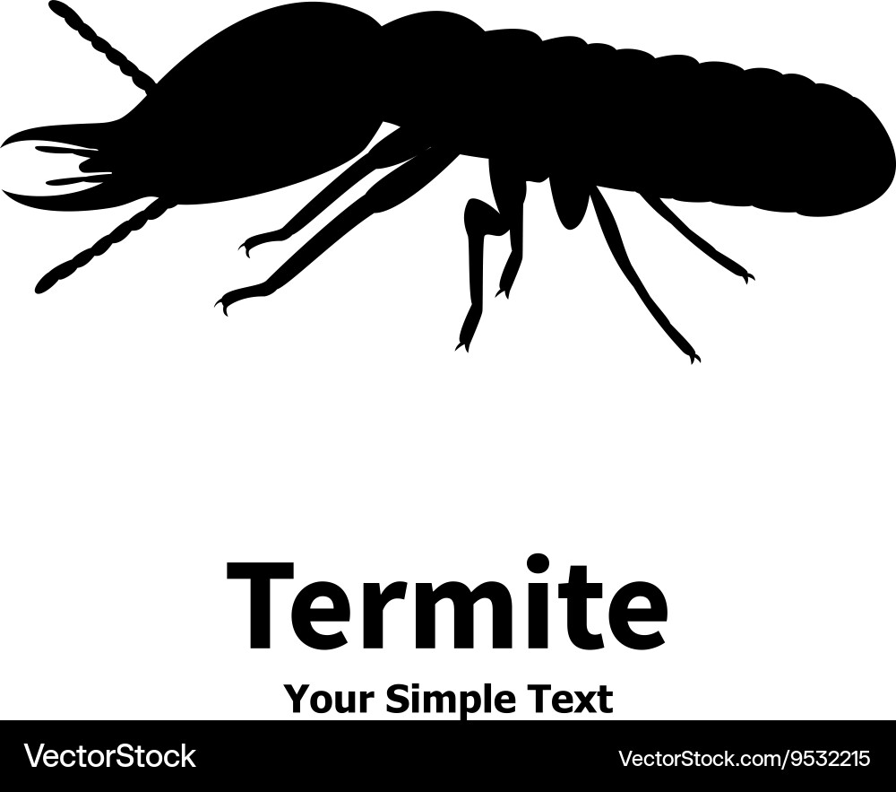 A silhouette of termite Royalty Free Vector Image