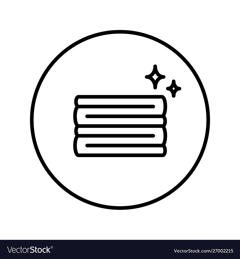 A stack clean laundry icon editable thin line Vector Image