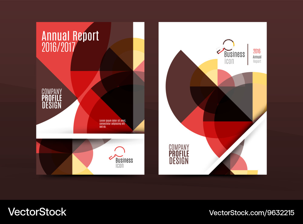 Annual report a4 page cover Royalty Free Vector Image