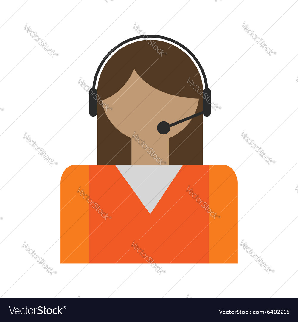 Call center operators avatar Royalty Free Vector Image