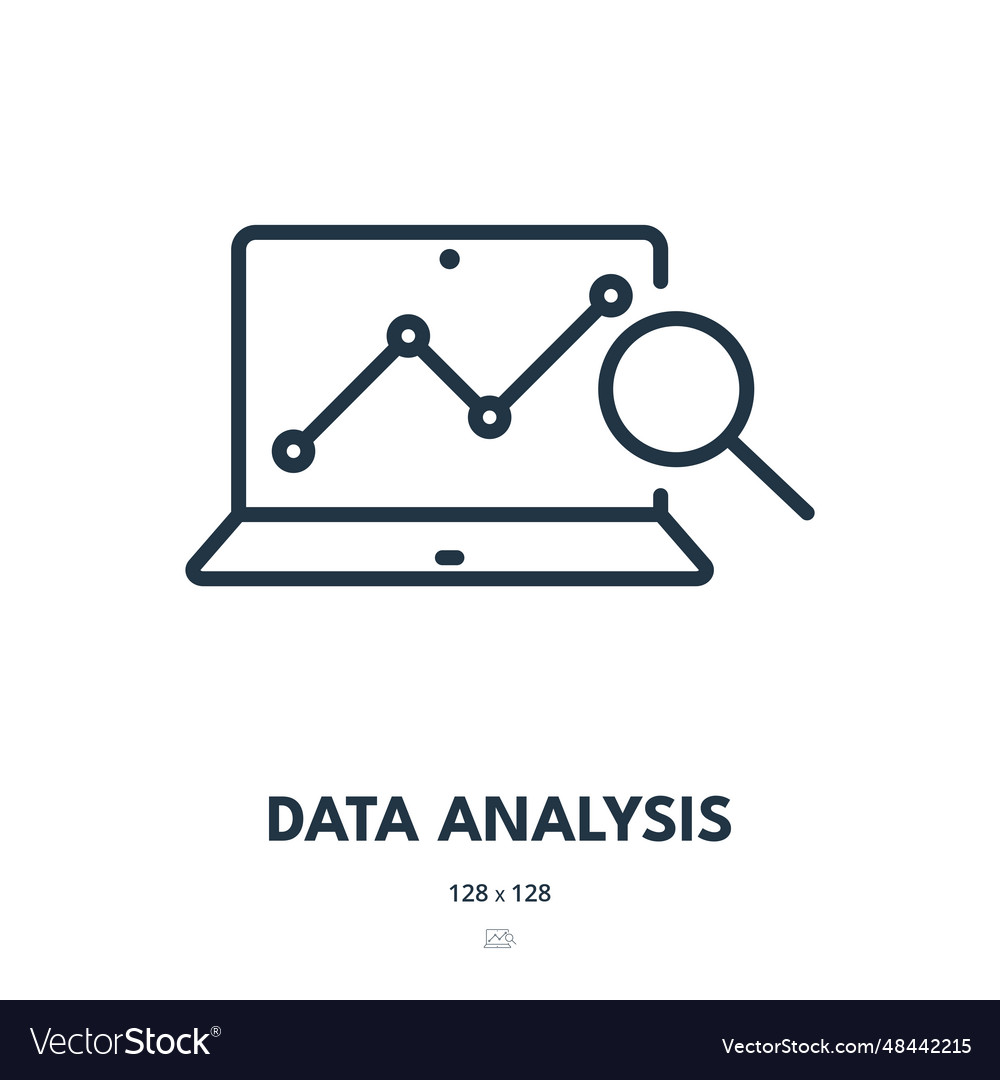 Data analysis icon analytics report graph Vector Image