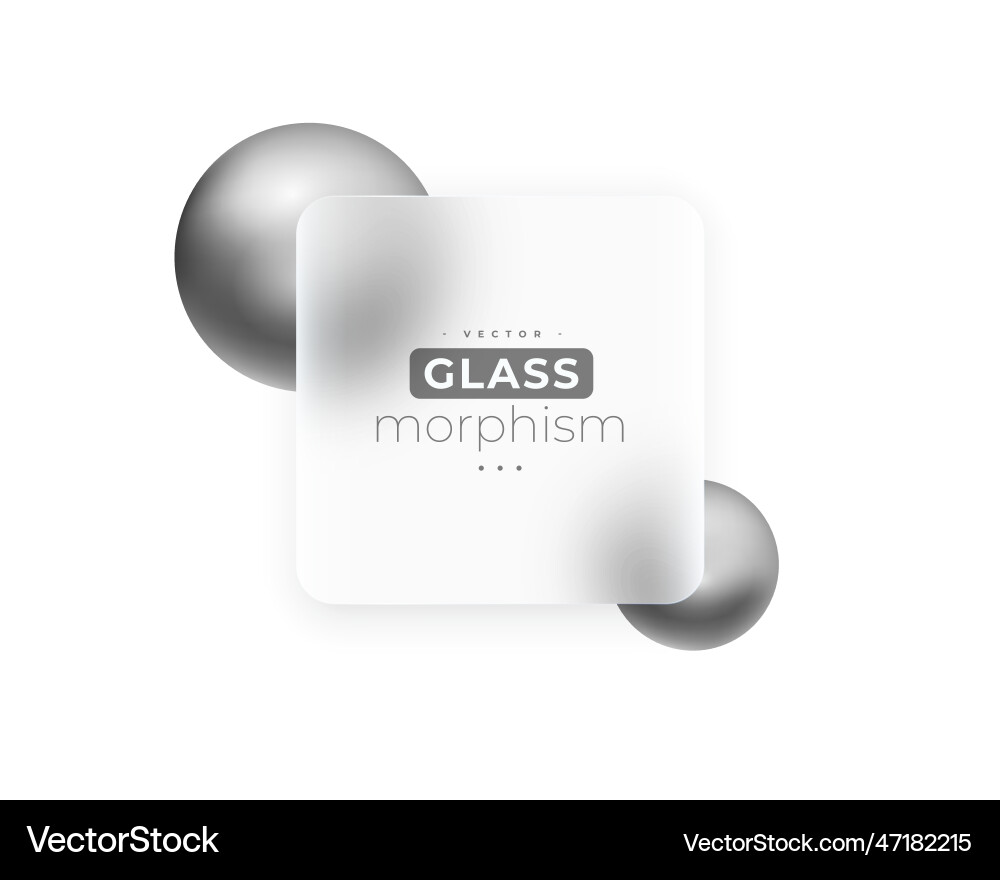 Geometric glossy glass morphism background for ui Vector Image