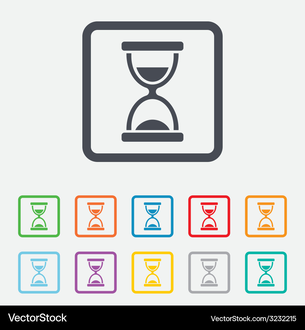 Hourglass sign icon sand timer symbol Royalty Free Vector