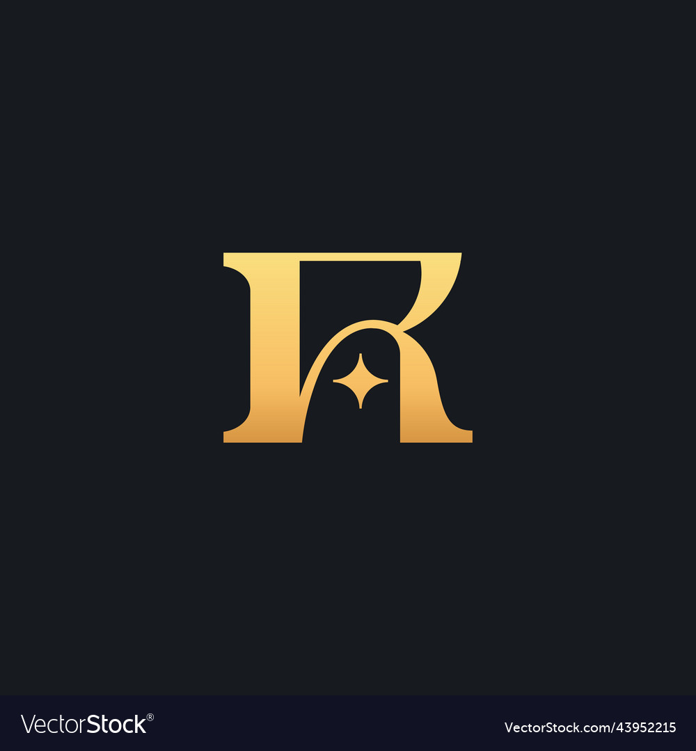 Initial r monogram logo template based Royalty Free Vector