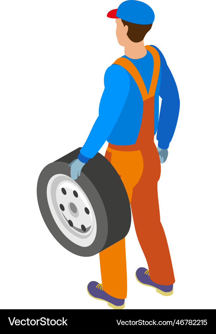 Isometric mechanic Royalty Free Vector Image - VectorStock