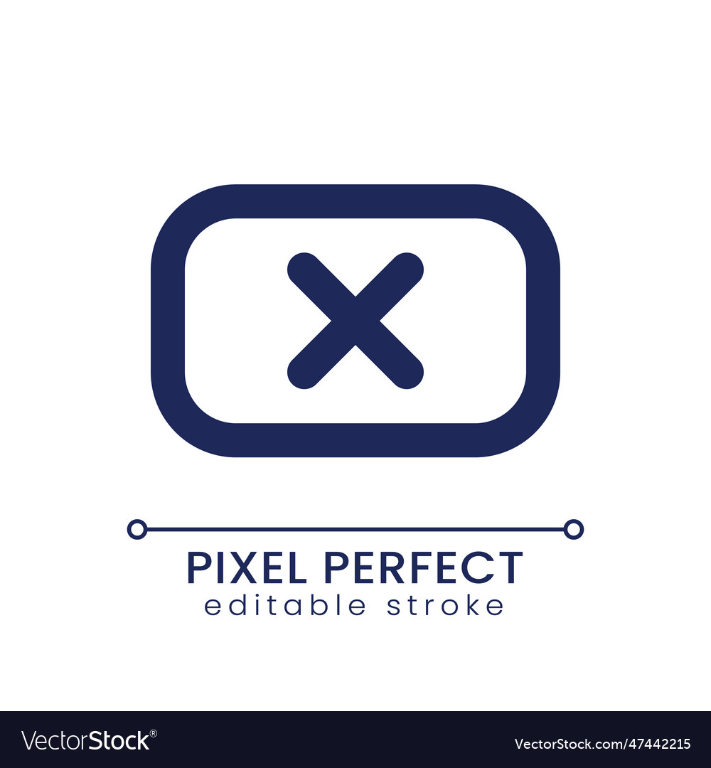 Remove background pixel perfect linear ui icon Vector Image