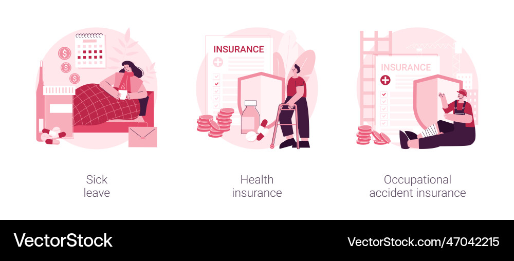 Social insurance abstract concept Royalty Free Vector Image