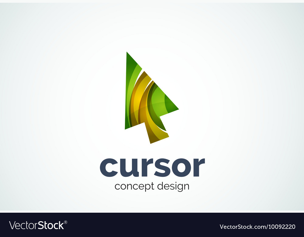 Cursor logo template mouse pointer and arrow Vector Image
