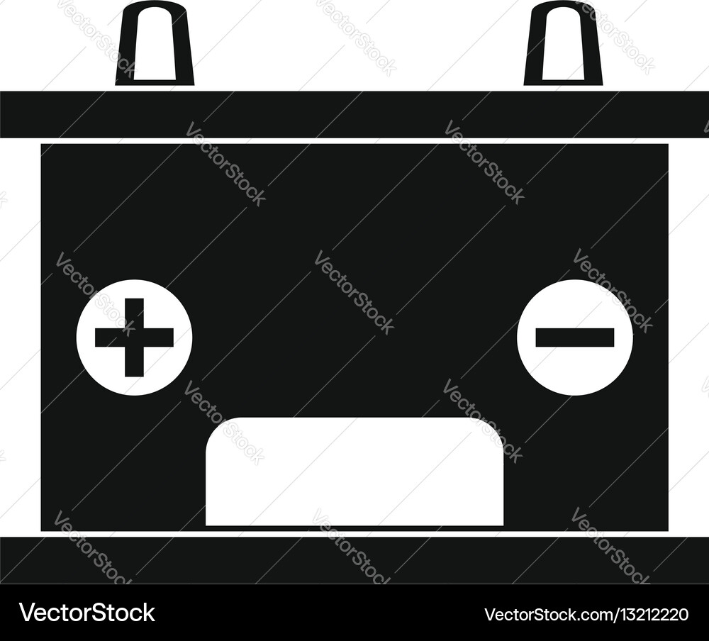 Electricity accumulator battery icon simple style Vector Image