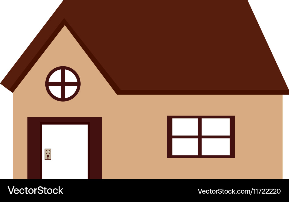Exterior house isolated icon Royalty Free Vector Image