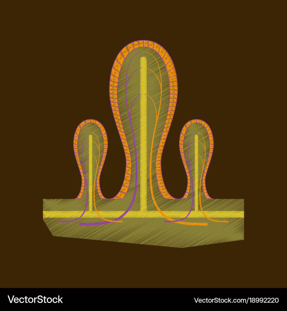 Flat shading style icon intestinal villi Vector Image