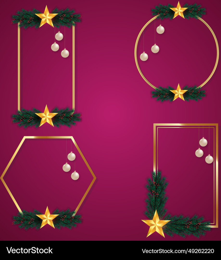 Merry christmas photo frame Royalty Free Vector Image