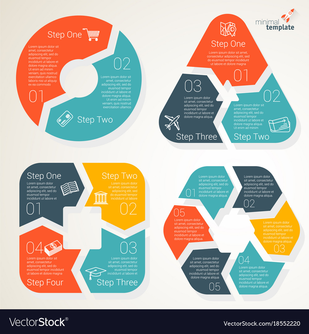 Part two presentation template design Royalty Free Vector