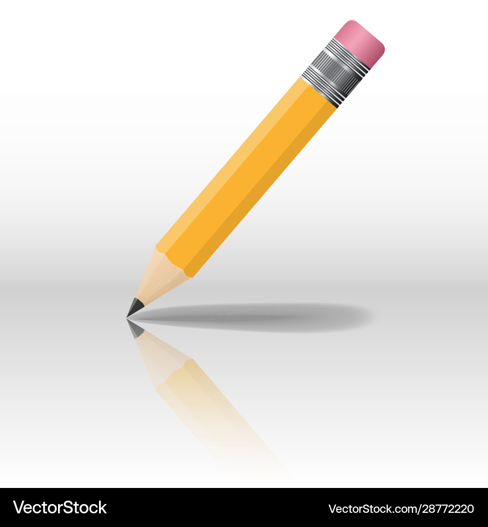 Realistic pensil isolated on a white background Vector Image