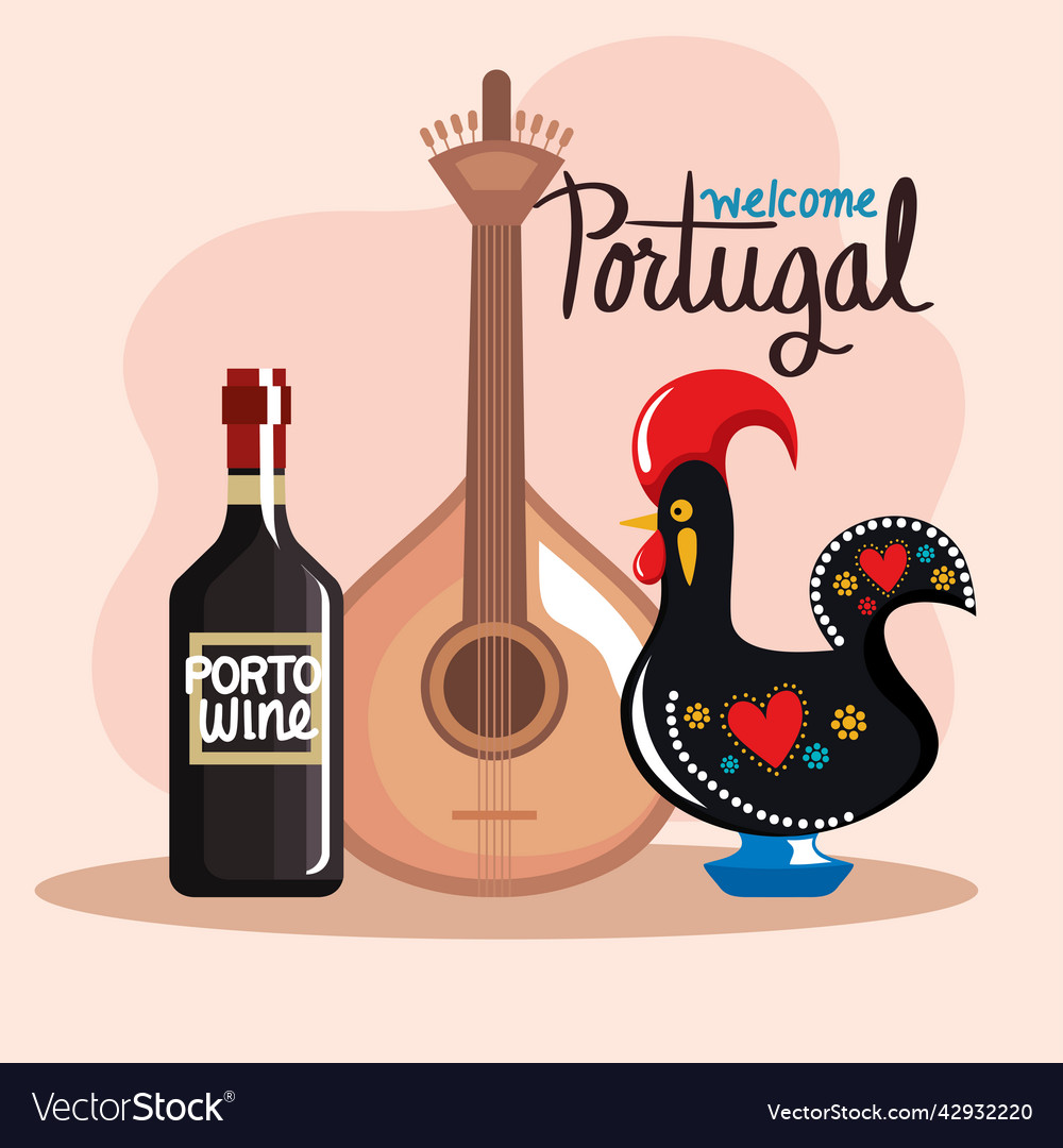 Welcome portugal lettering poster Royalty Free Vector Image Welcome portugal lettering poster Royalty Free Vector Image