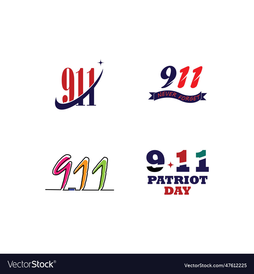11 september patriot day we will never forget Vector Image