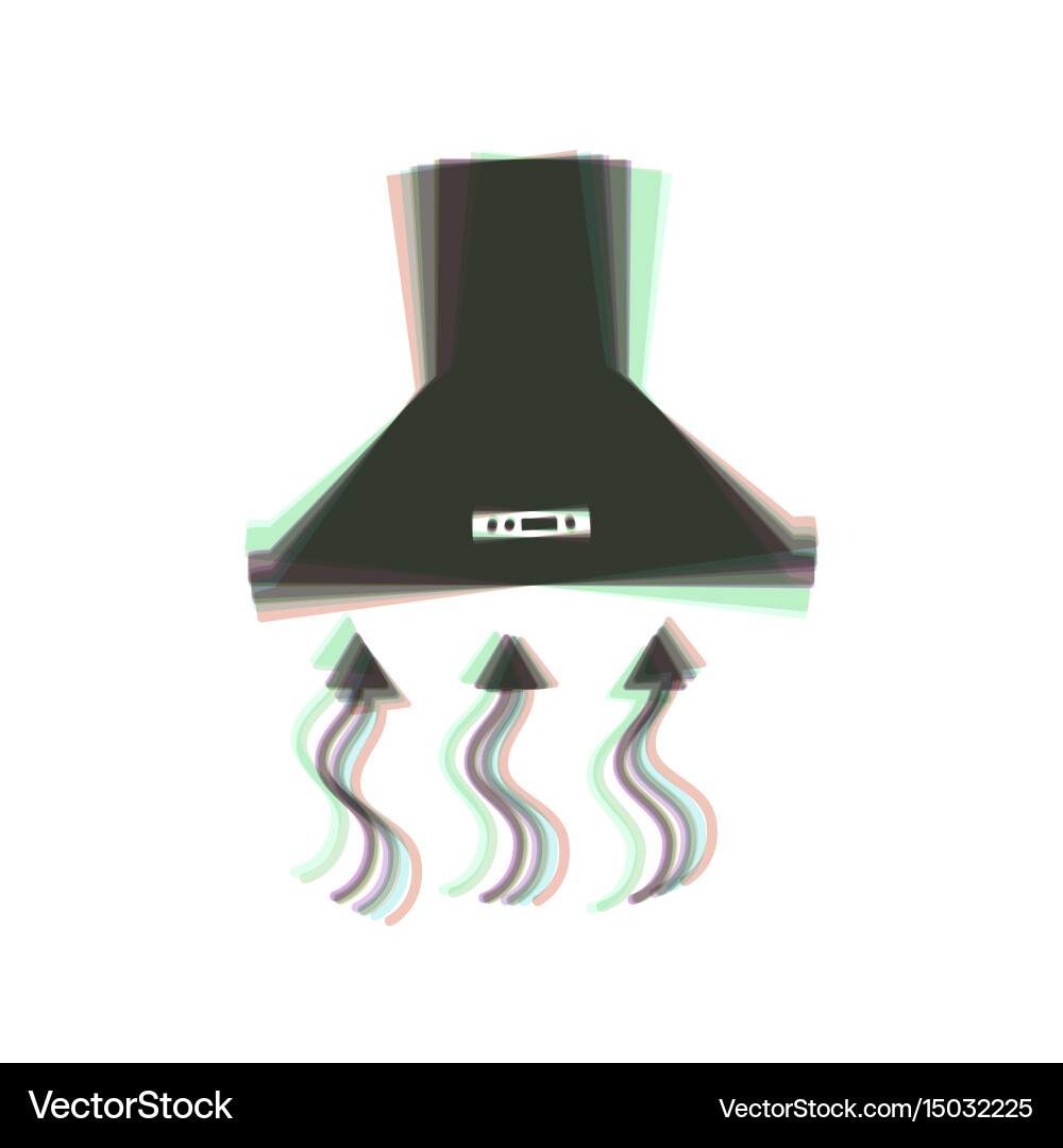 Exhaust hood range kitchen ventilation sign Vector Image