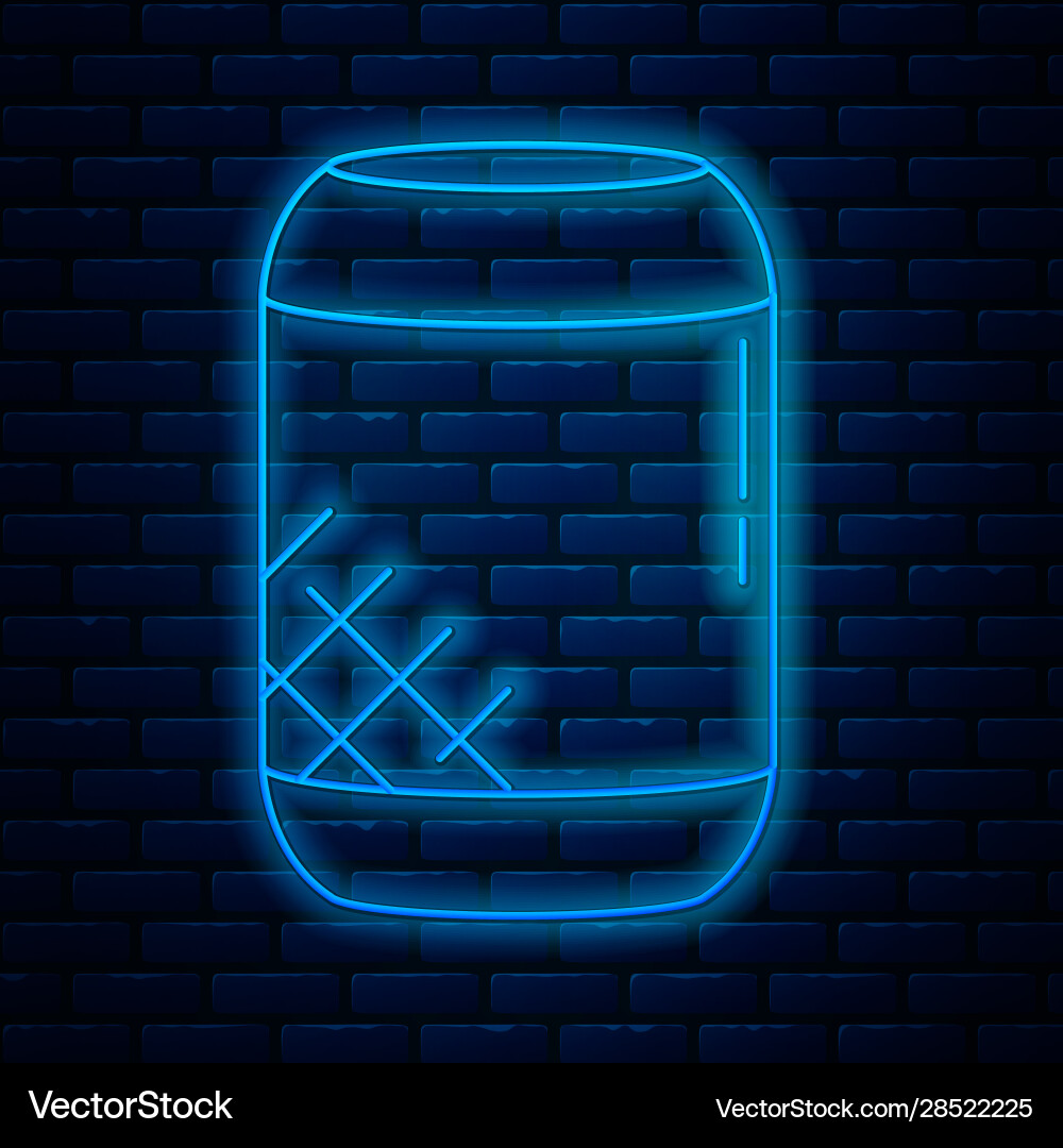 Glowing neon line voice assistant icon isolated Vector Image
