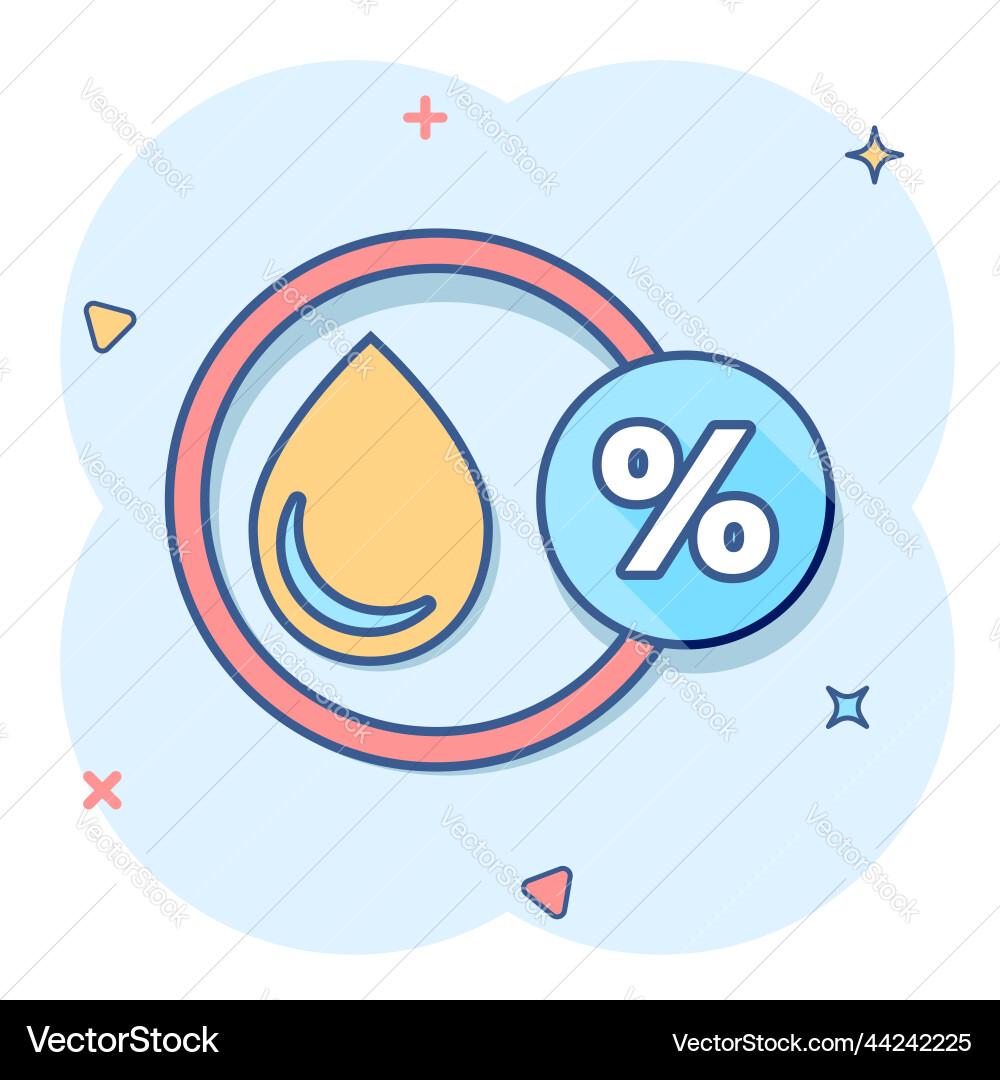 Humidity icon in comic style climate cartoon Vector Image