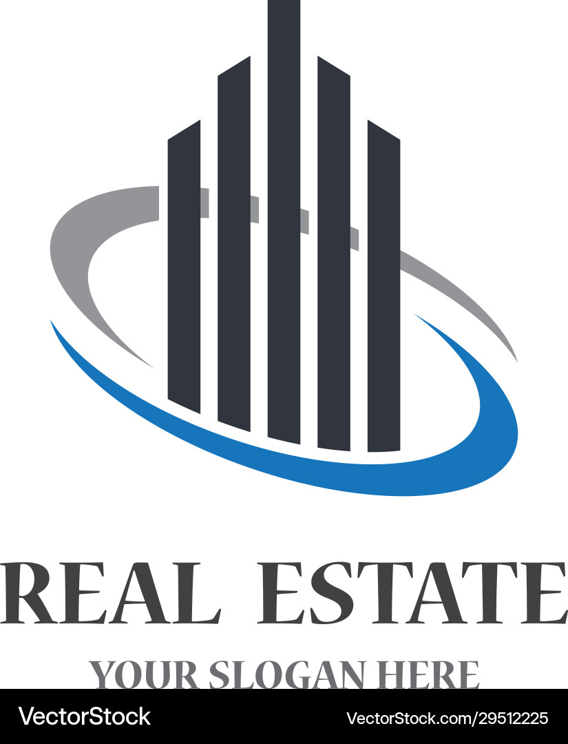 Real estate logo template icon Royalty Free Vector Image