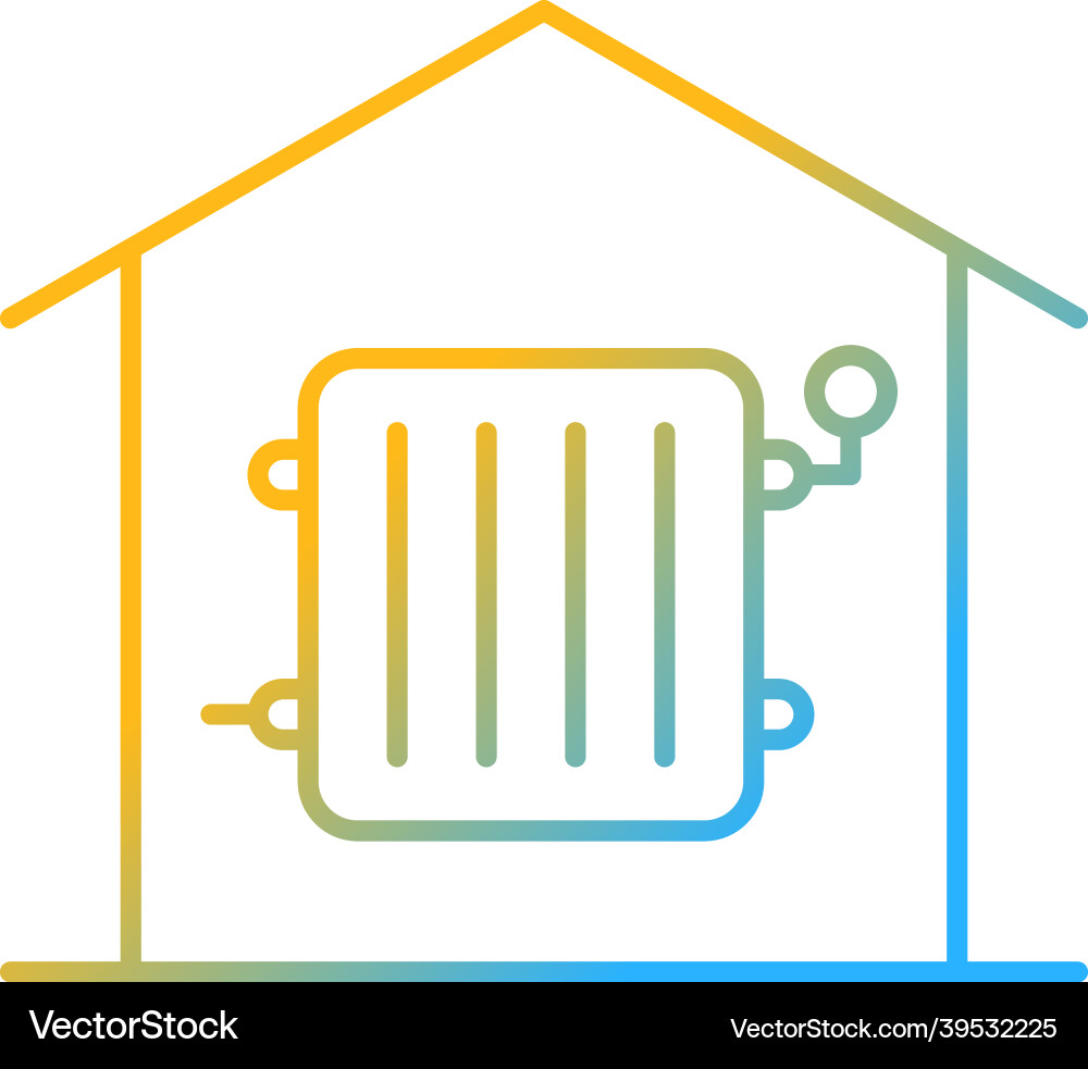 Required heating gradient linear icon Royalty Free Vector
