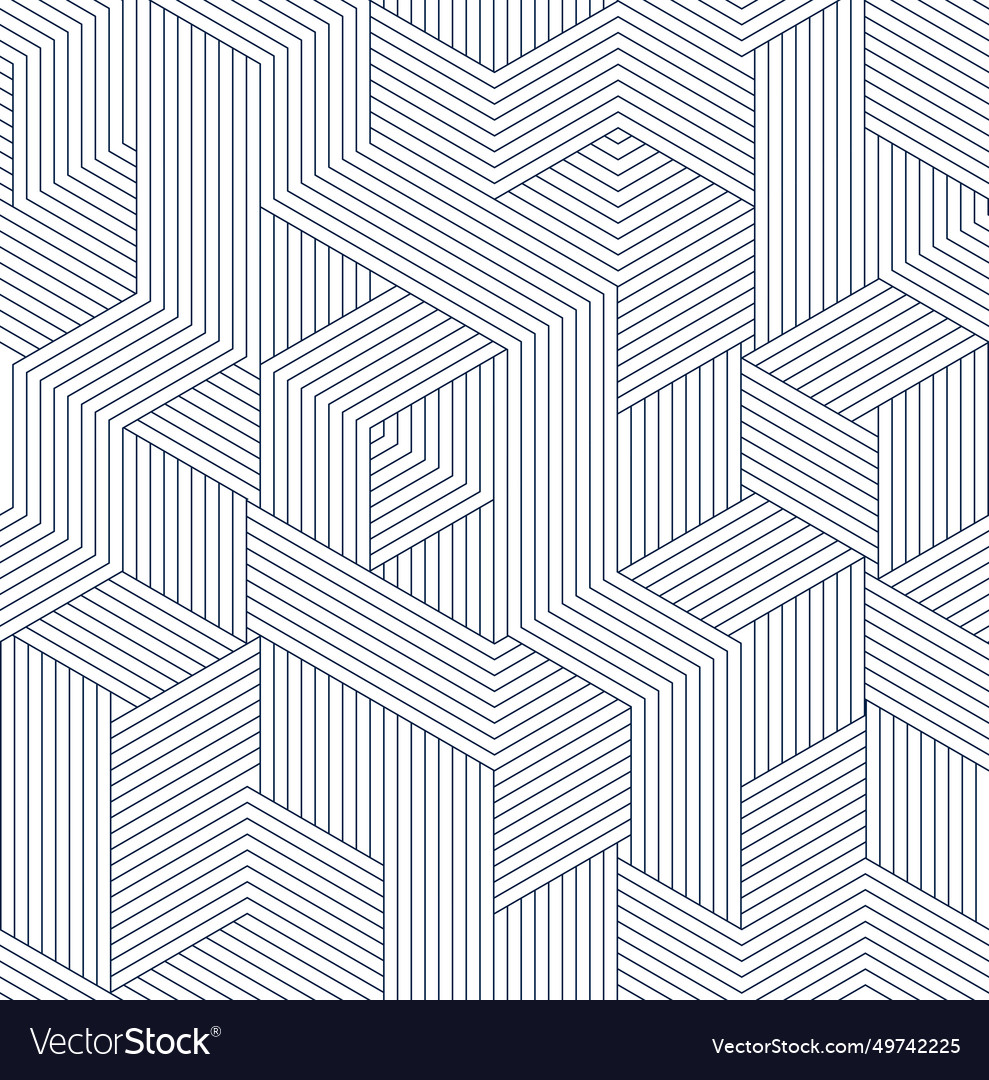 Seamless cubes background lined boxes repeating Vector Image