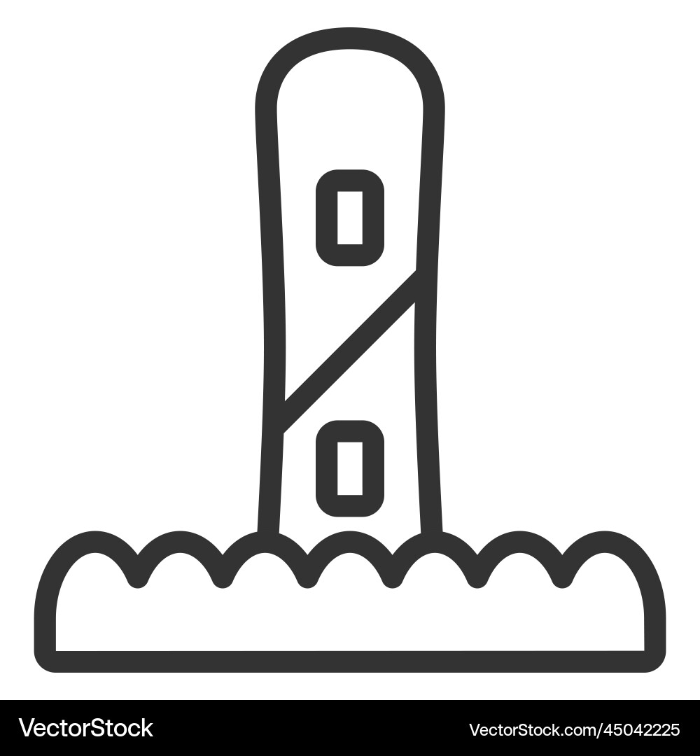 Snowboard in the snow Royalty Free Vector Image