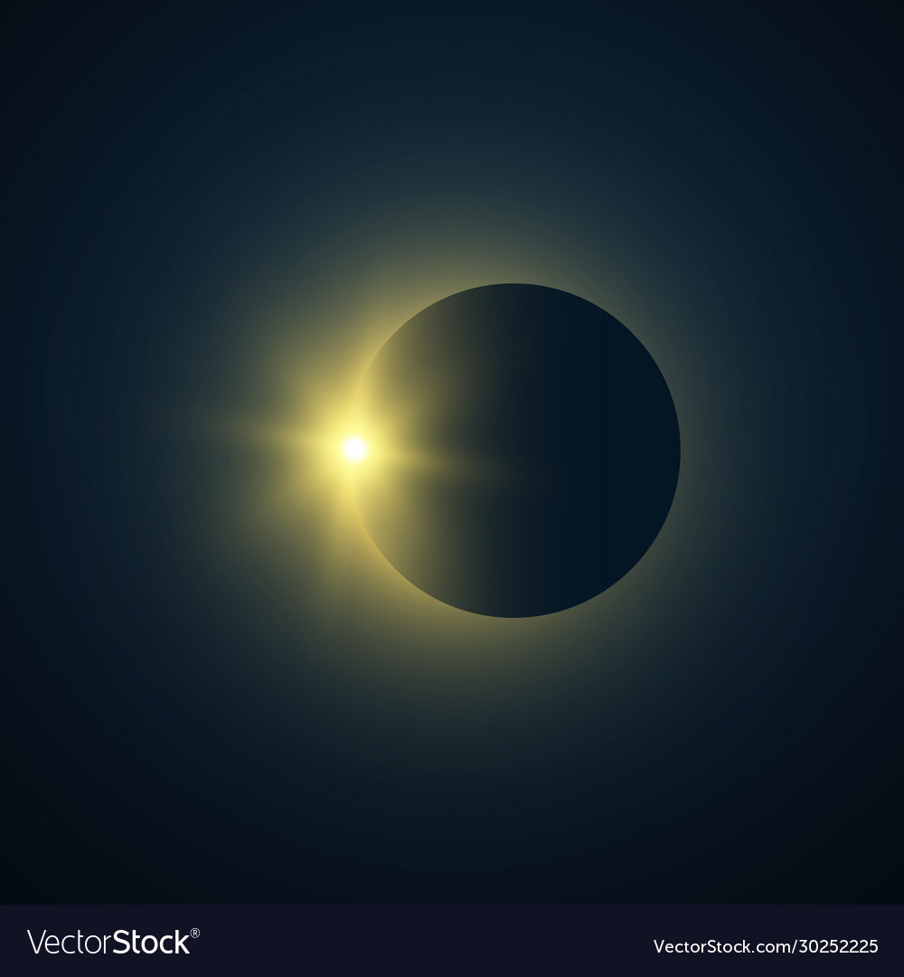 Solar eclipse total sun Royalty Free Vector Image