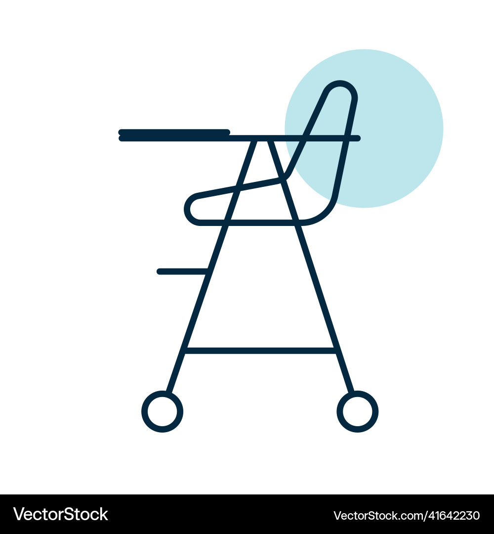 Baby chair isolated icon Royalty Free Vector Image