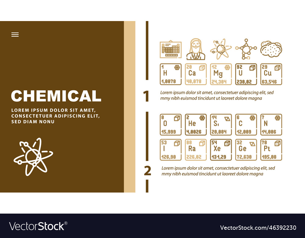 Chemistry science chemical landing header Vector Image Chemistry science chemical landing header Vector Image