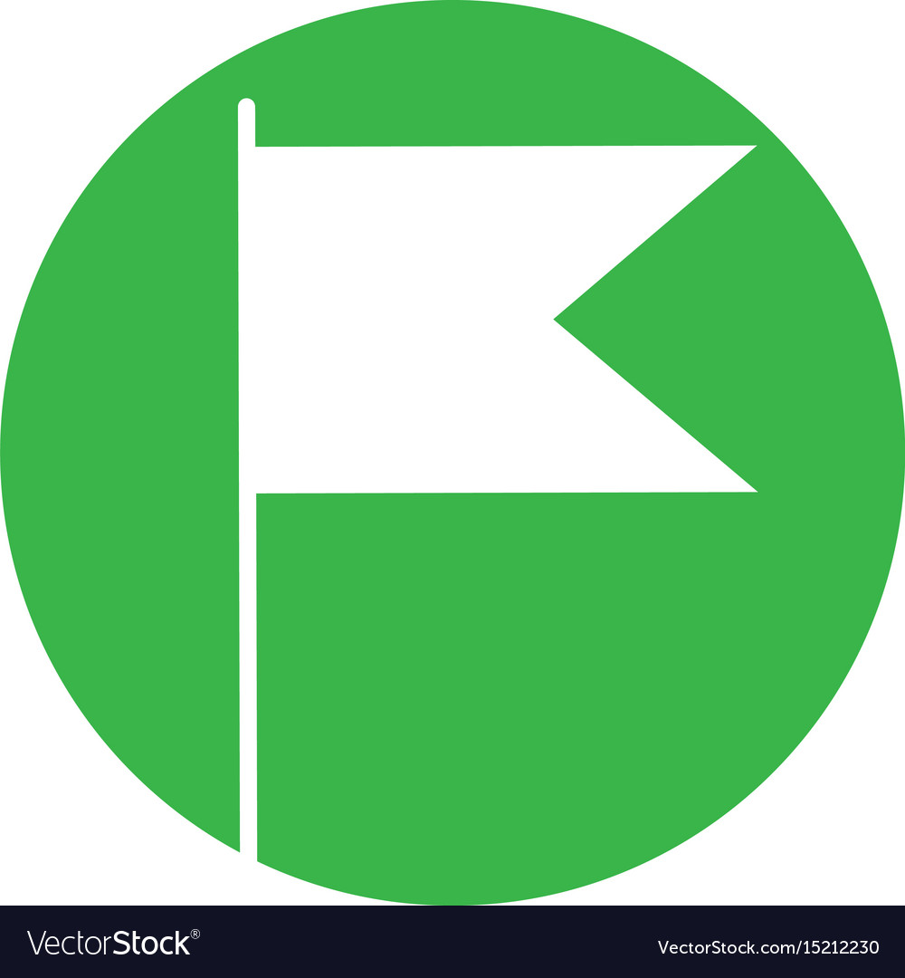 Flag pointer isolated icon Royalty Free Vector Image