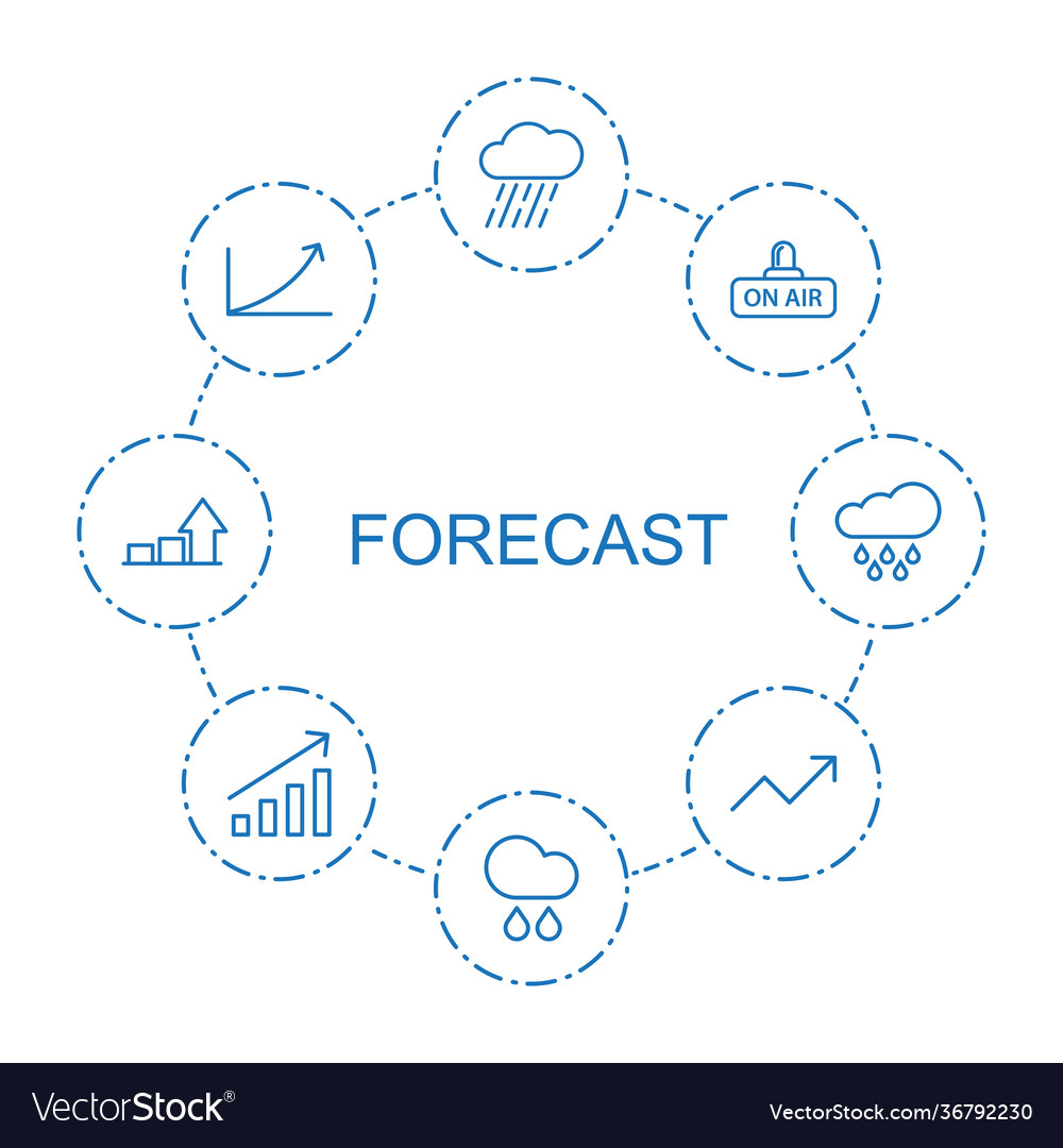 Forecast icons Royalty Free Vector Image - VectorStock