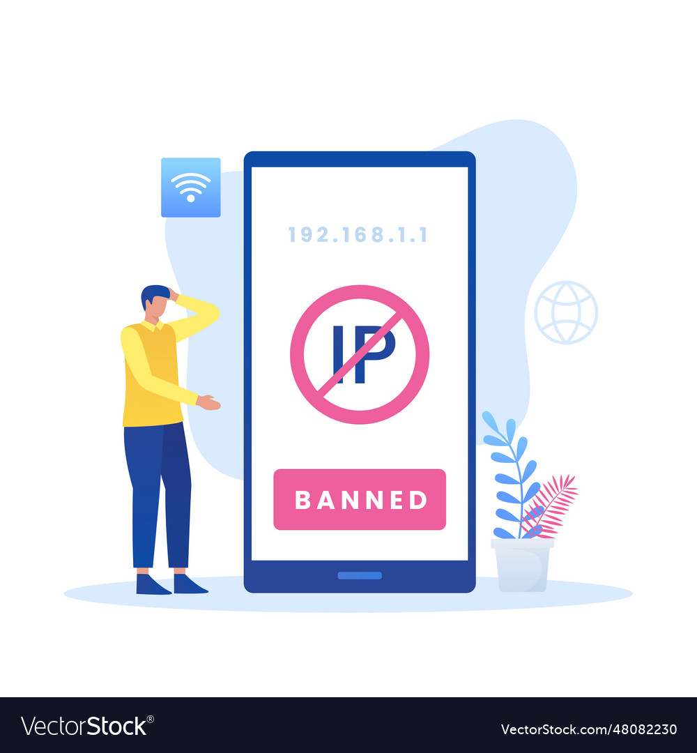 Ip address concept Royalty Free Vector Image - VectorStock