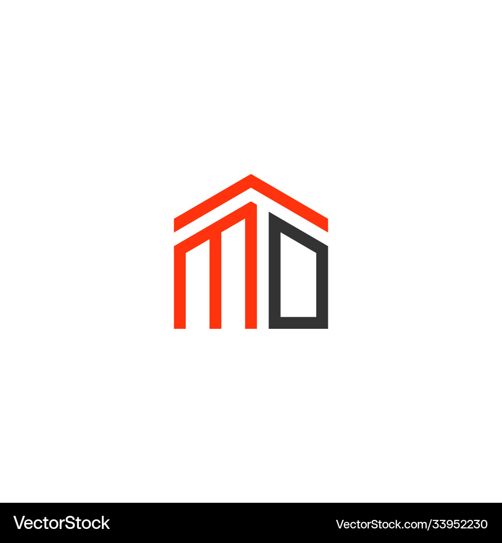 Md letter logo design with creative modern trendy Vector Image