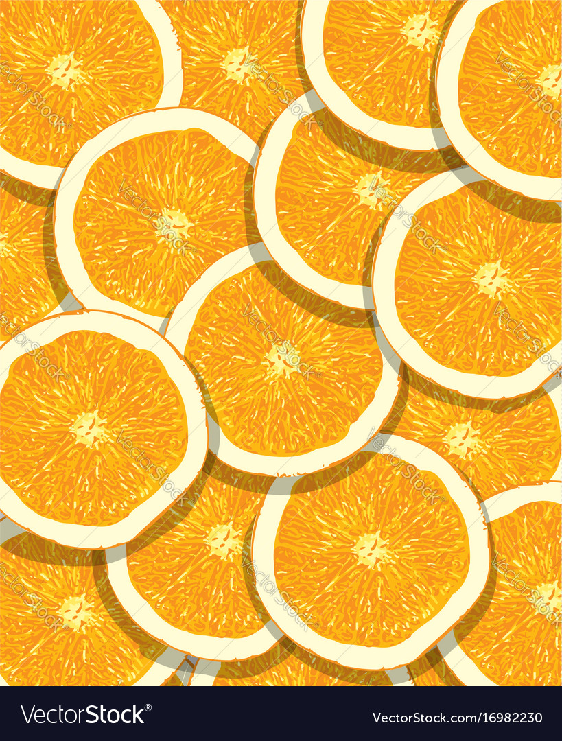 Orange fruit pattern Royalty Free Vector Image