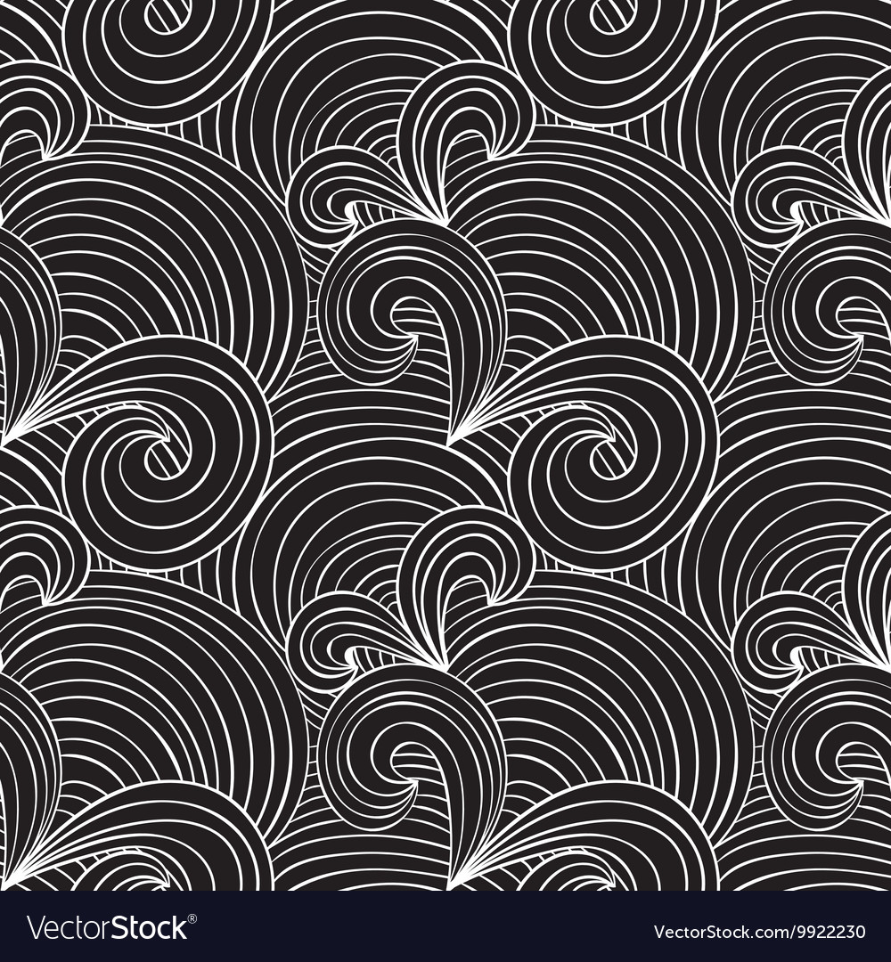 Seamless abstract curl pattern Royalty Free Vector Image