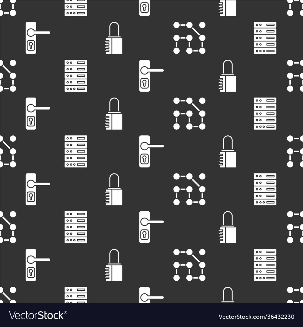 Set Graphic Password Protection Server Data Web Vector Image