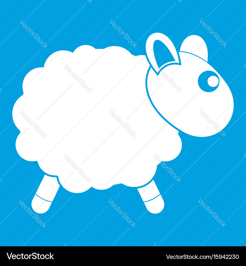 Sheep icon white Royalty Free Vector Image - VectorStock