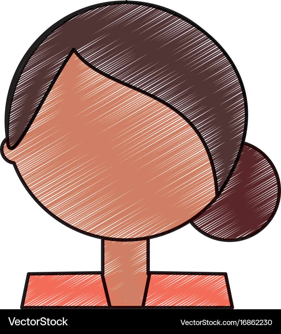 Woman profile cartoon Royalty Free Vector Image