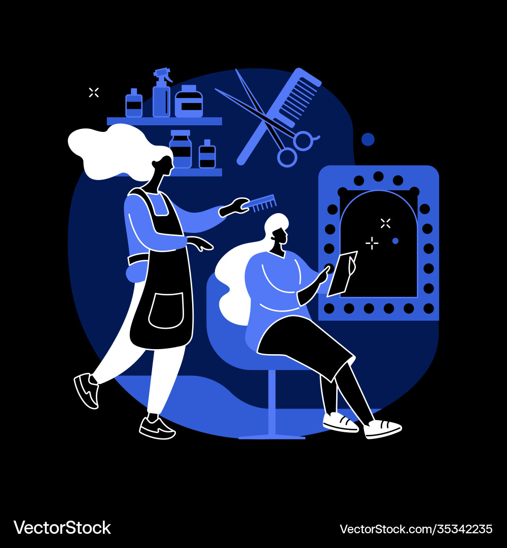 Beauty salon abstract concept Royalty Free Vector Image